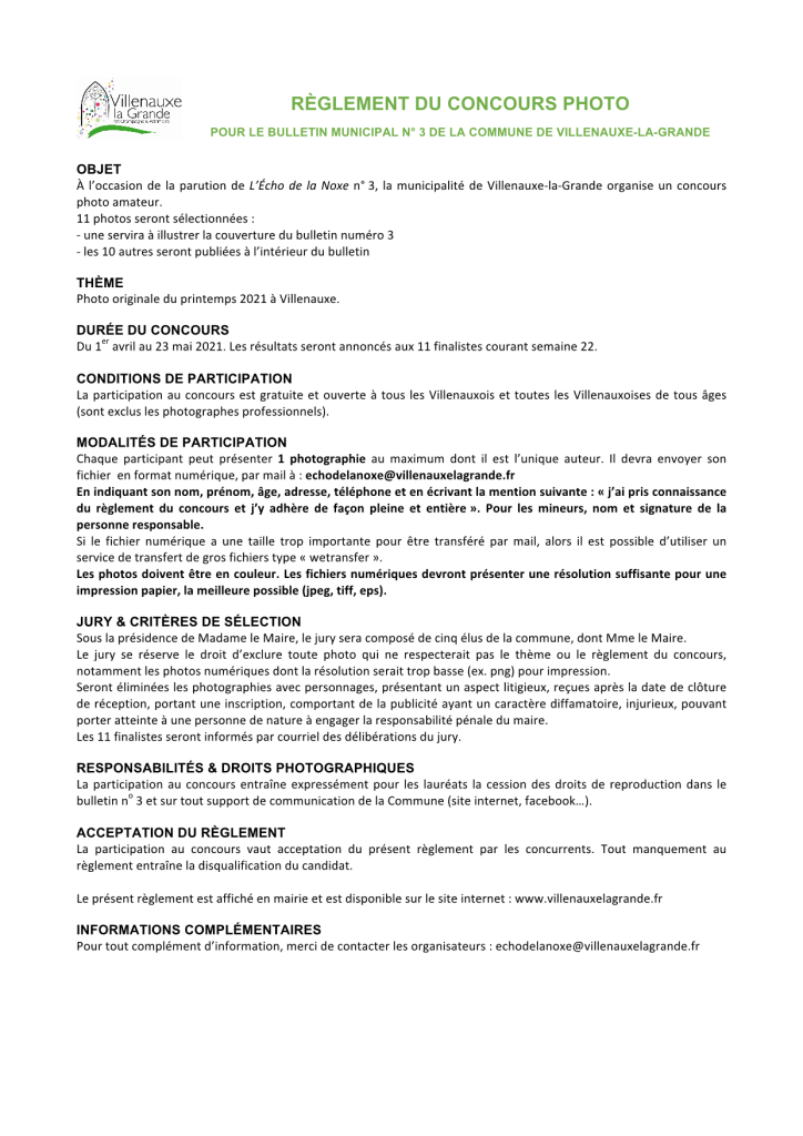 Villenauxe-la-Grande - CONCOURS PHOTO