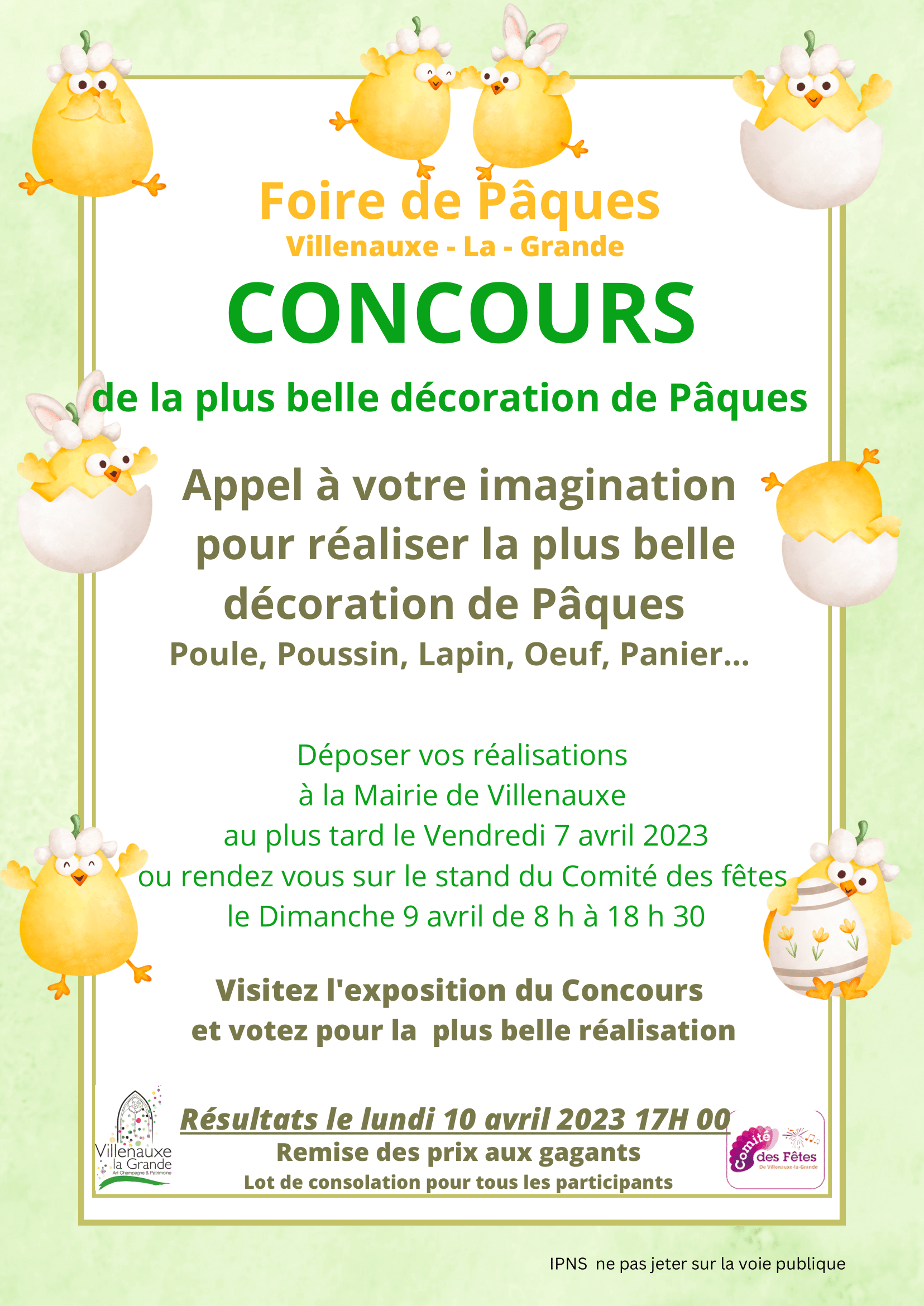 Villenauxe-la-Grande - CONCOURS DE PÂQUES